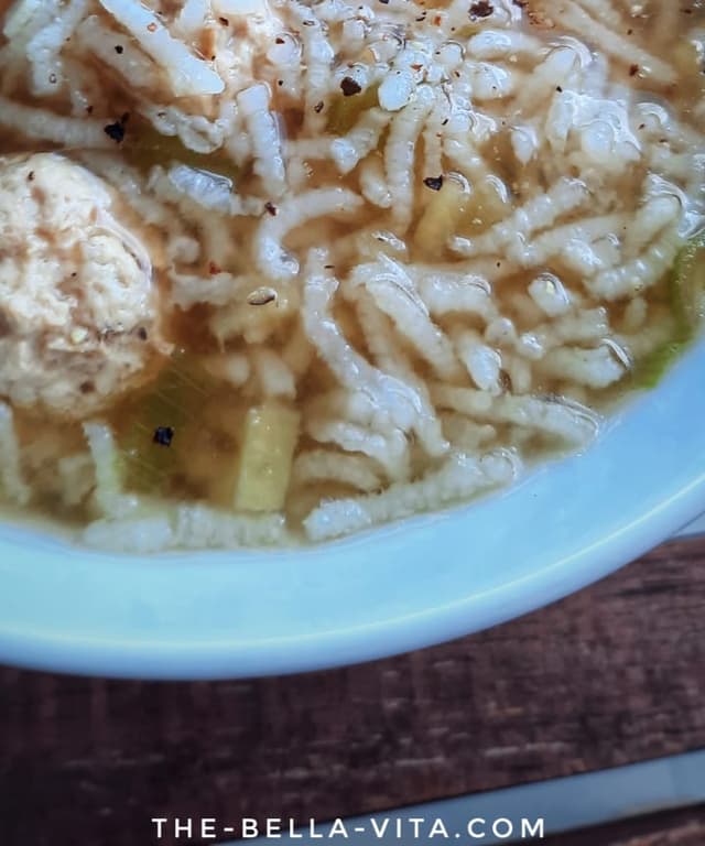 Rice Porridge with Tasty Pork Meatballs | Punchfork