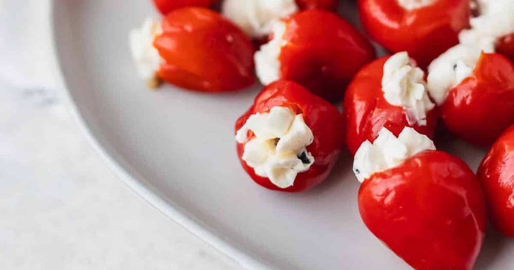 Cream Cheese Stuffed Peppadews (Piquanté Peppers) | Punchfork