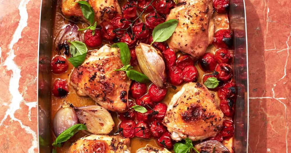 Easy Chicken Thighs with Cherry Tomatoes and Pernod | Punchfork