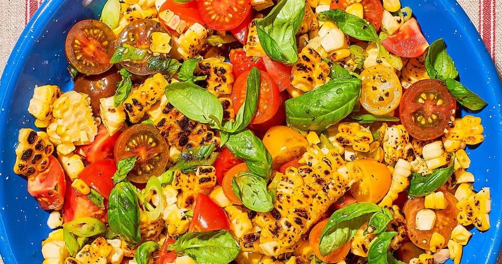 Blistered Corn and Scallion Salad | Punchfork