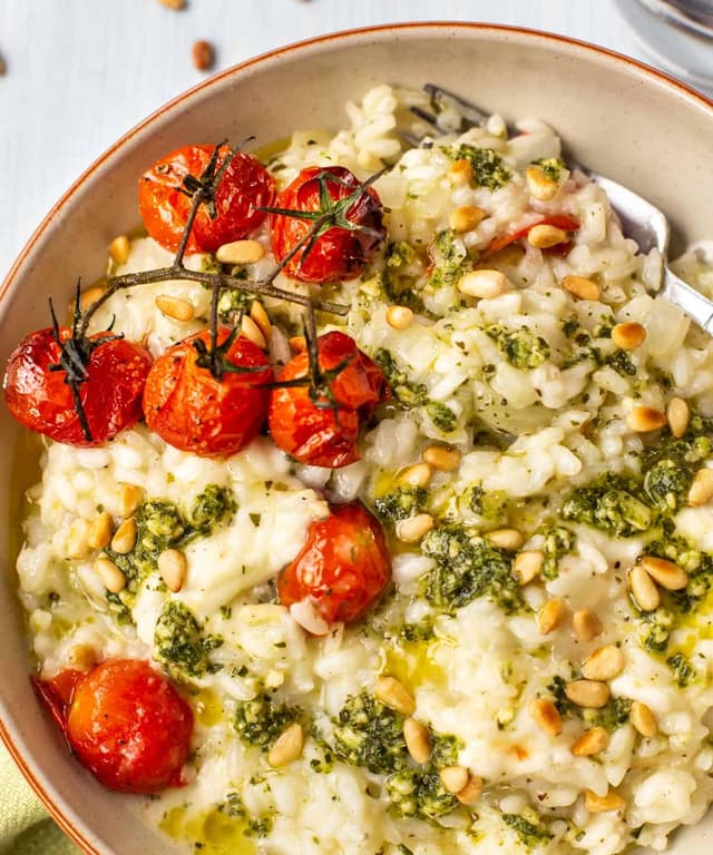 Caprese Risotto (Tomato, Mozzarella and Basil) | Punchfork