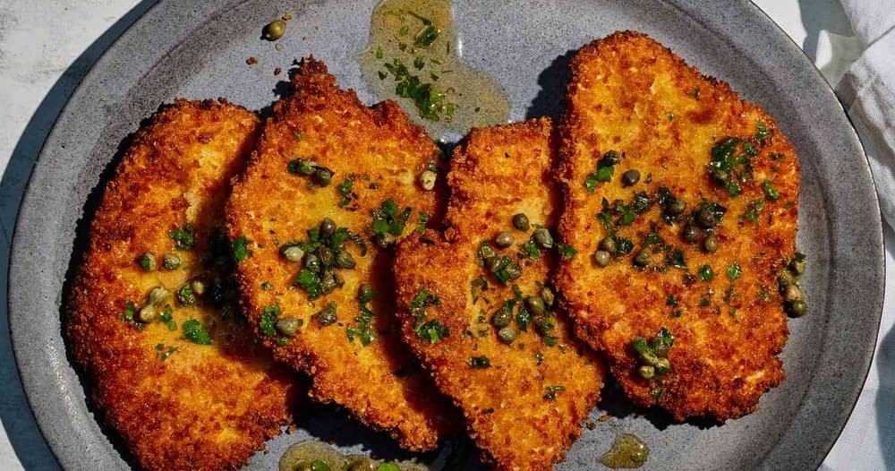 Panko-Coated Chicken Schnitzel | Punchfork