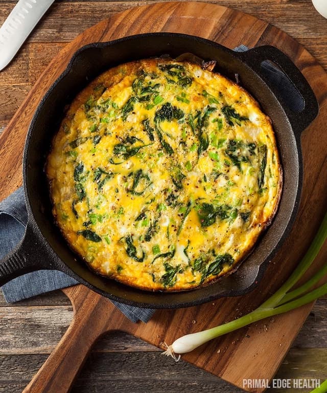 Cheese and Spinach Low-Carb Frittata | Punchfork