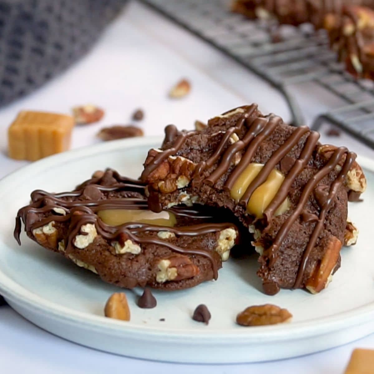 Chocolate Turtle Cookies | Punchfork