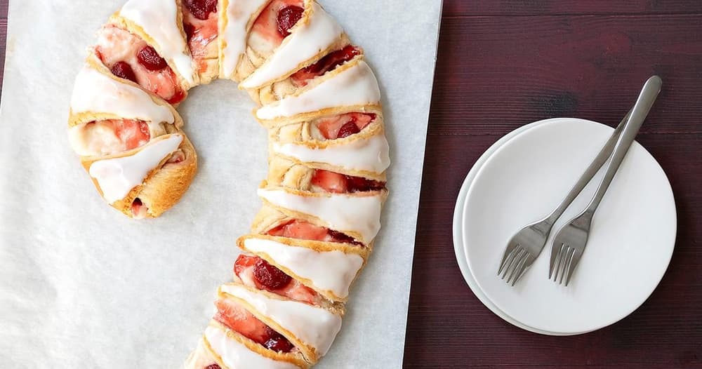 Candy Cane Danish Punchfork