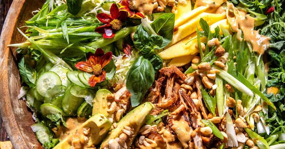 Chili Mango Peanut Chicken Salad | Punchfork