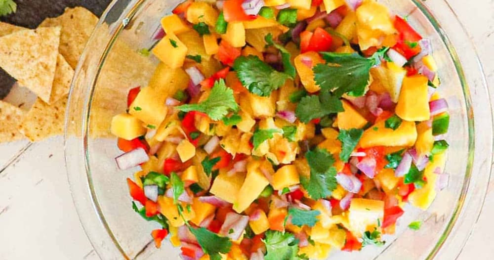 Easy Pineapple Mango Salsa with Jalapeno | Punchfork