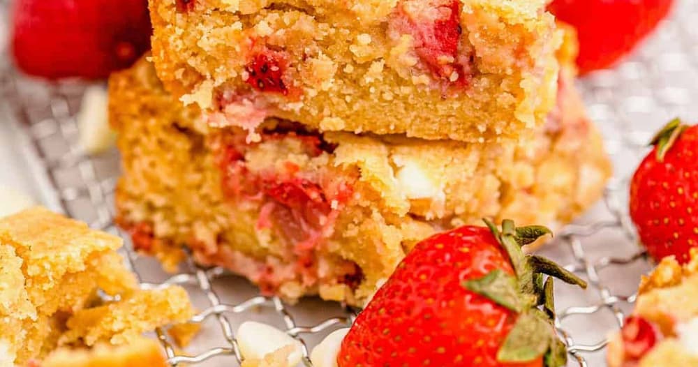 Strawberry Blondies | Punchfork