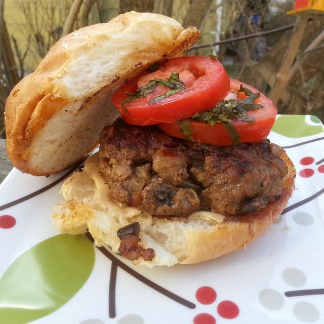 Chef John's Lamb Moussaka Burger | Punchfork