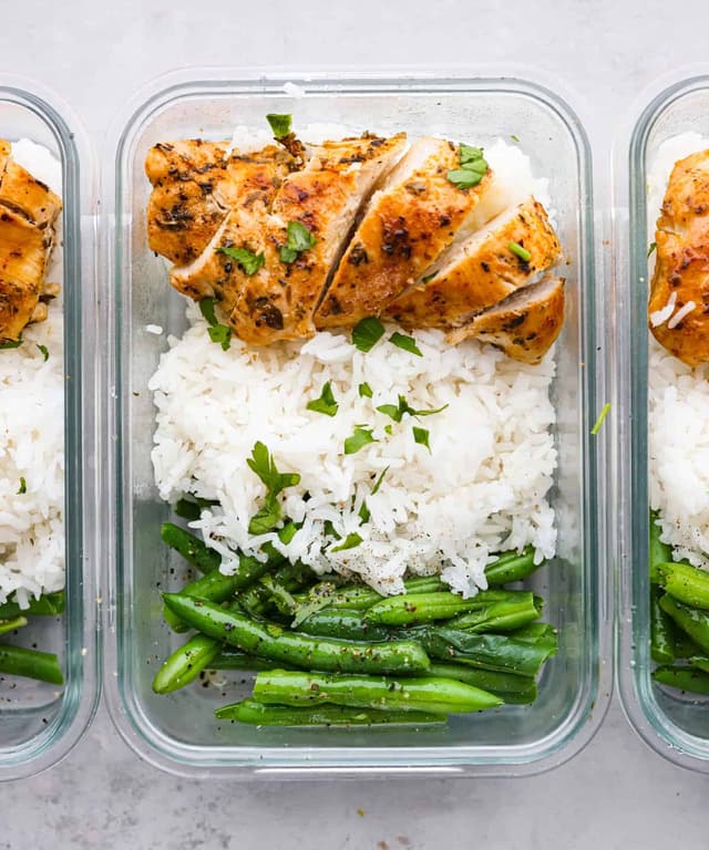 Easy Chicken & Rice Meal Prep Bowls | Punchfork