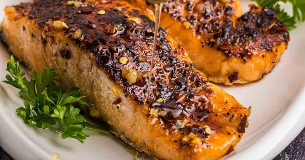 Hot Honey Salmon Skillet | Punchfork