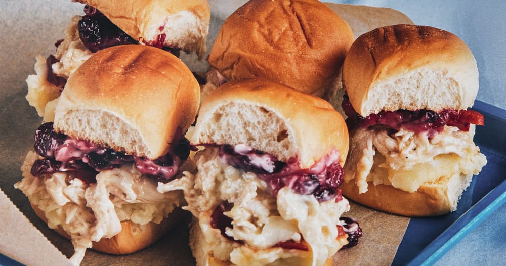 Turkey Cranberry Sliders | Punchfork
