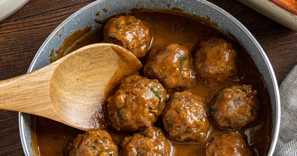 Lamb Meatballs with Mint Gravy | Punchfork