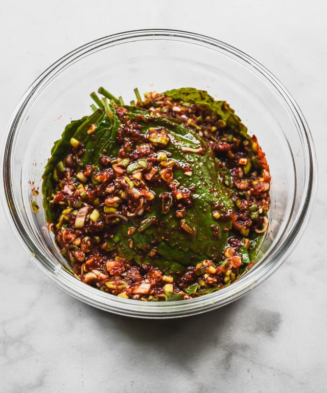 Korean Marinated Perilla Leaves (Kkaennip) | Punchfork