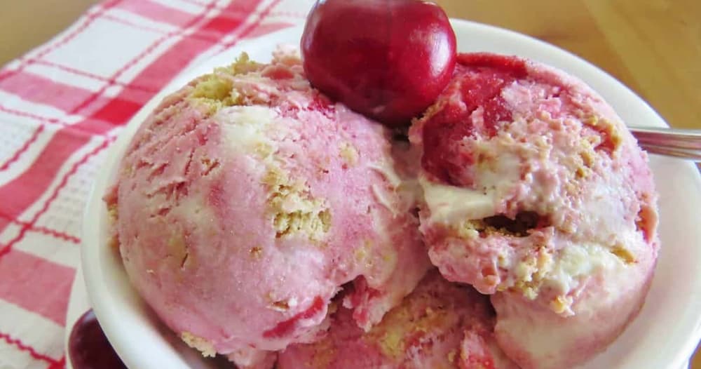 No-Churn Cherry Cheesecake Ice Cream | Punchfork