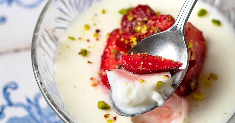 Mahalabia (Rose Water Milk Pudding) | Punchfork