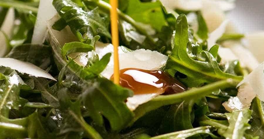 Rocket Salad with Balsamic Dressing and Shaved Parmesan | Punchfork