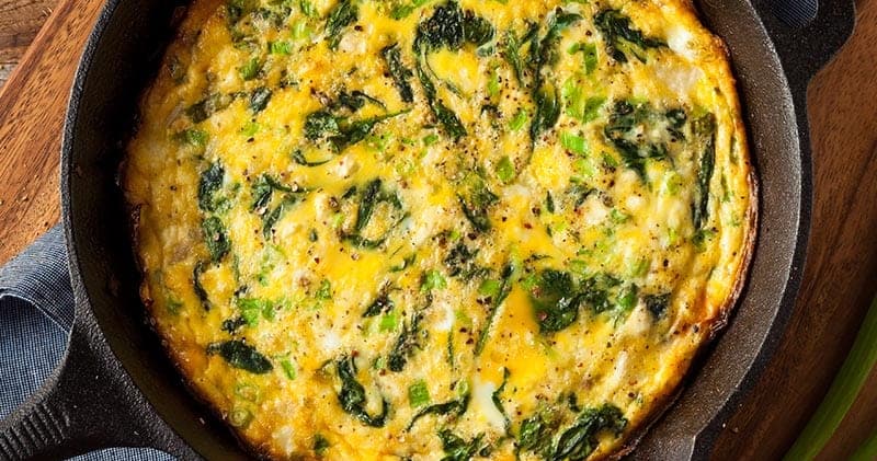 Cheese and Spinach Low-Carb Frittata | Punchfork