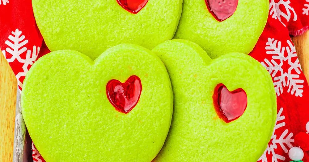 Grinch Heart Cookies | Punchfork