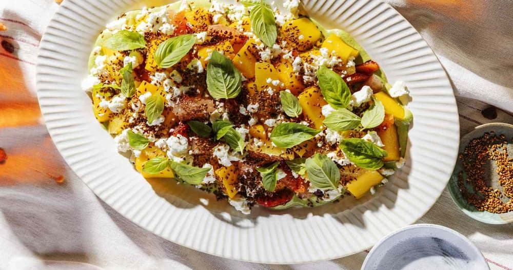 Mango and Citrus Salad with Hoja Santa Green Goddess | Punchfork