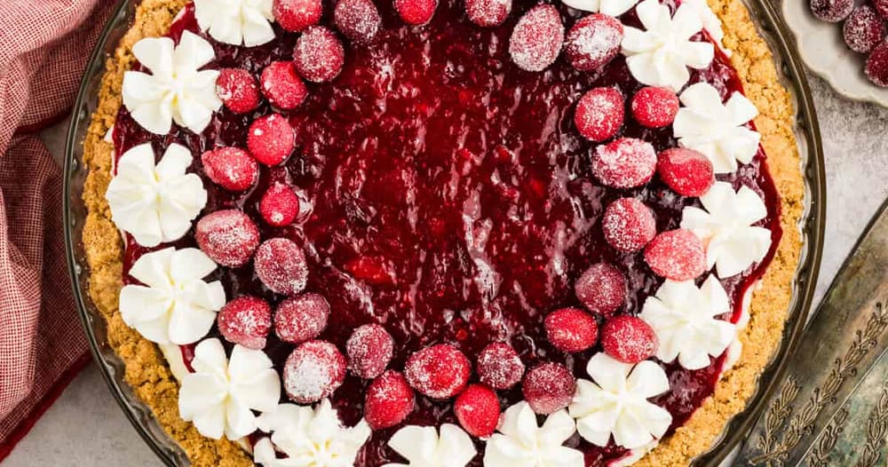 No Bake Cranberry Cheesecake | Punchfork