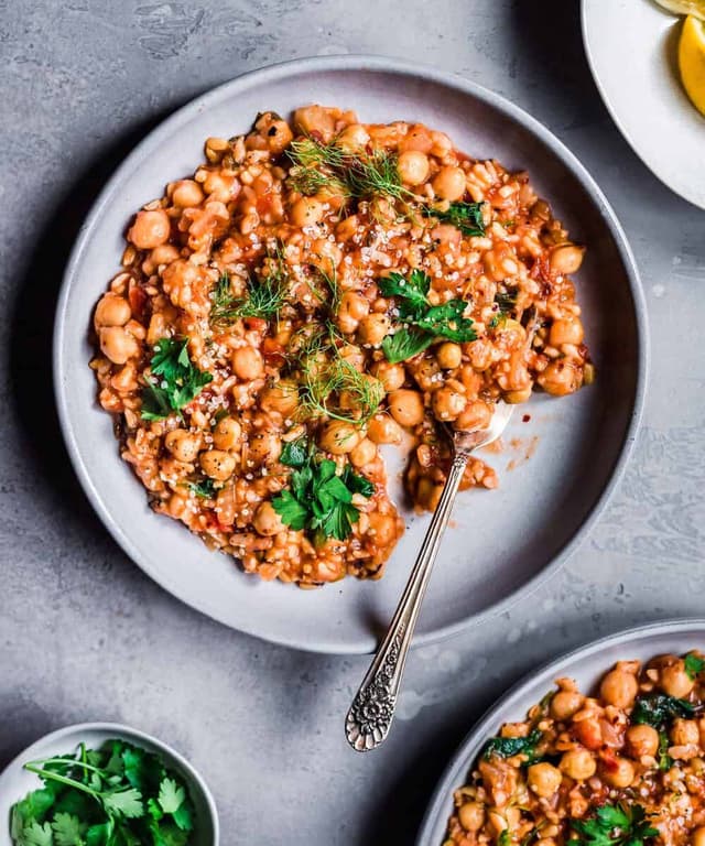 Instant Pot Fennel, Chickpea, and Brown Rice Stew | Punchfork