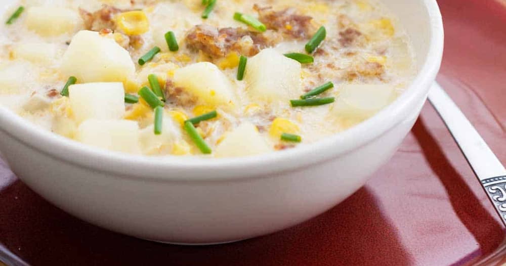 Corn and Sausage Chowder | Punchfork