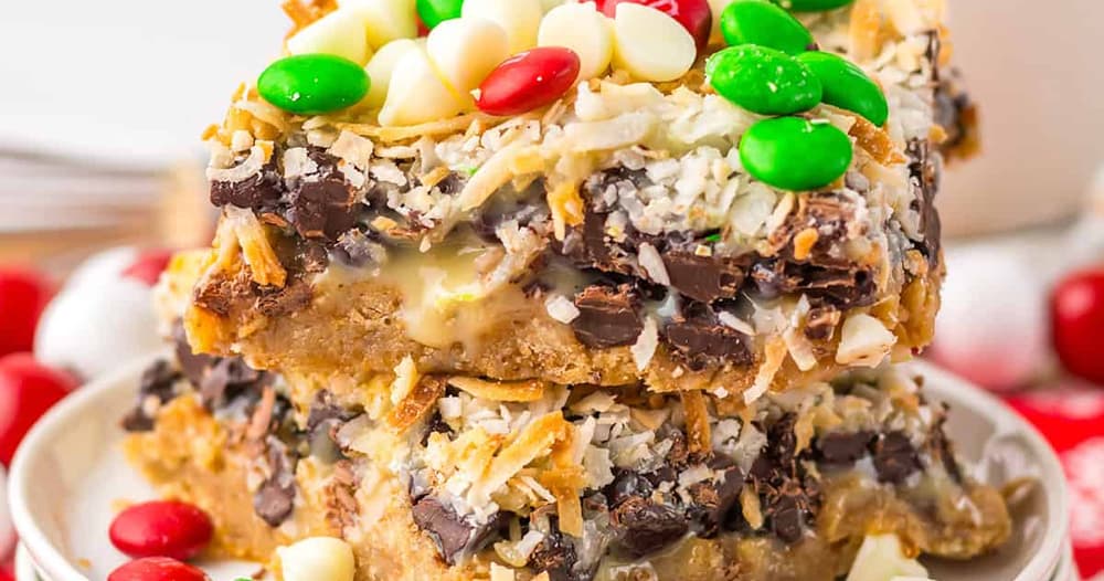 Christmas Magic Cookie Bars | Punchfork