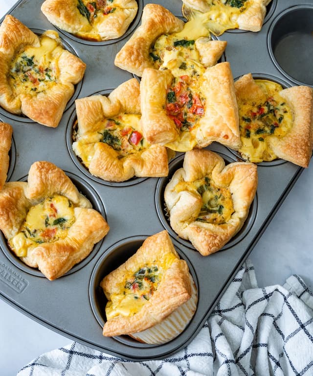 Puff Pastry Mini Quiches | Punchfork