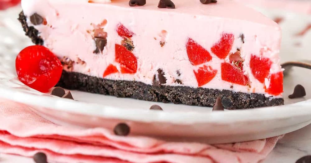 Cherry Chocolate Chip Ice Cream Pie | Punchfork