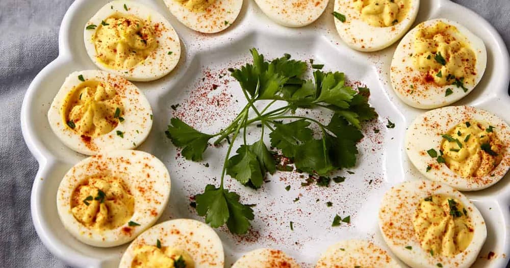 Classic Deviled Eggs - Just 4 Ingredients | Punchfork
