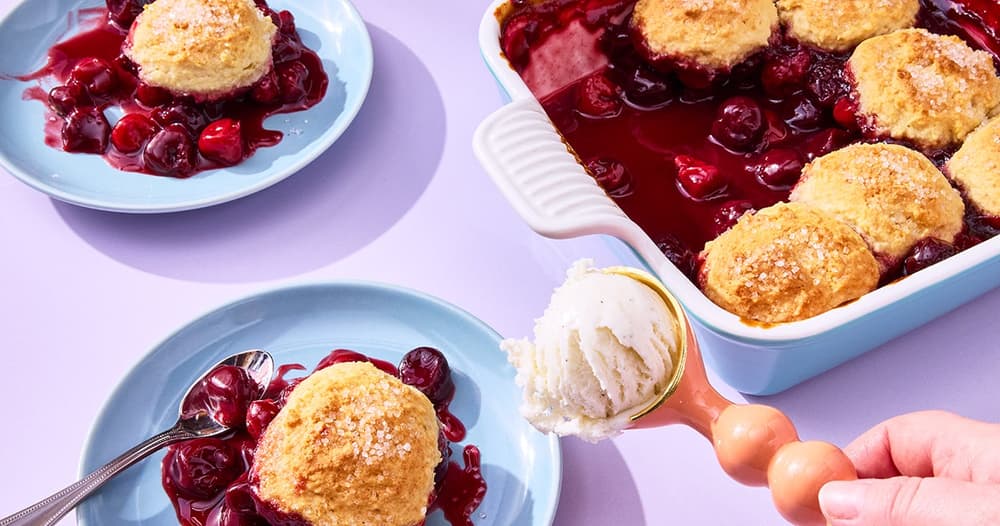 Buttermilk Biscuit Cherry Cobbler | Punchfork