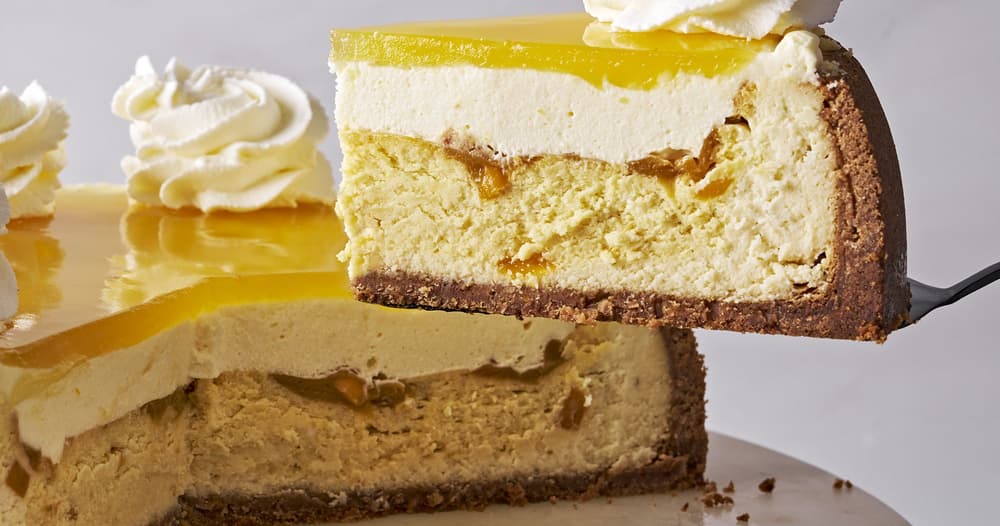 Copycat Cheesecake Factory Mango-Key Lime Cheesecake | Punchfork