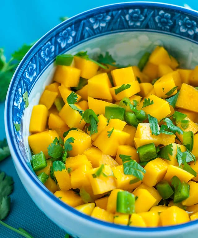 Quick + Easy 5-Ingredient Mango Jalapeño Salsa | Punchfork