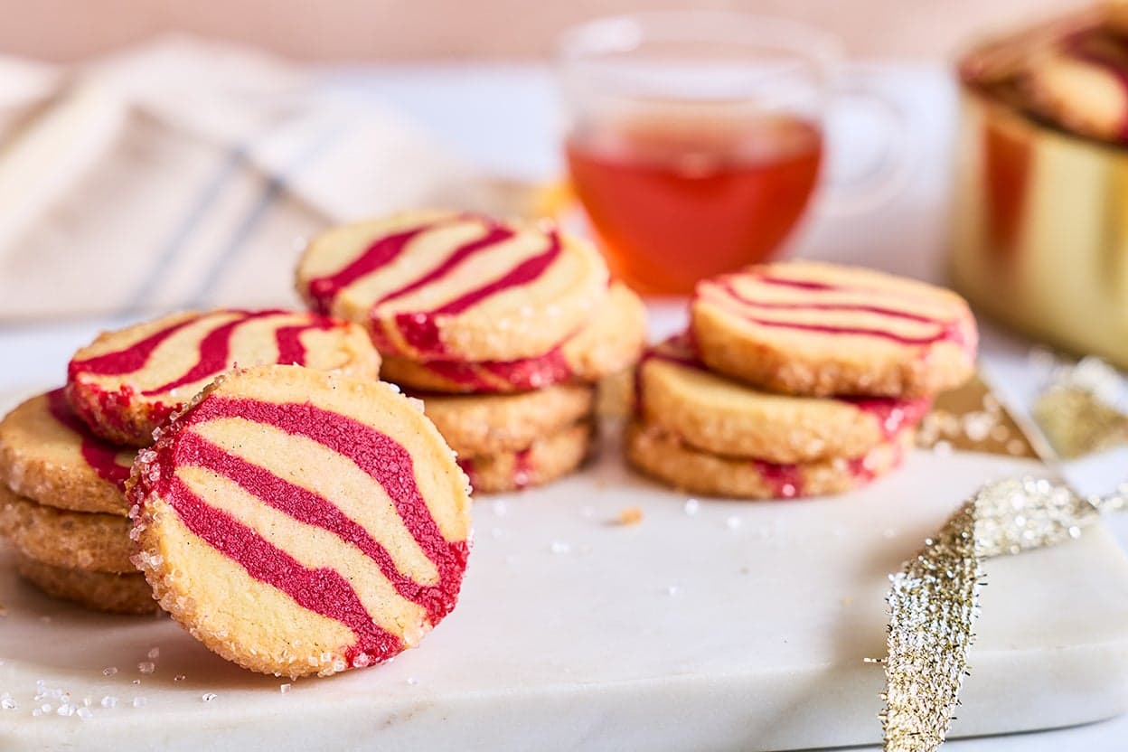 Striped Peppermint Shortbread Cookies | Punchfork