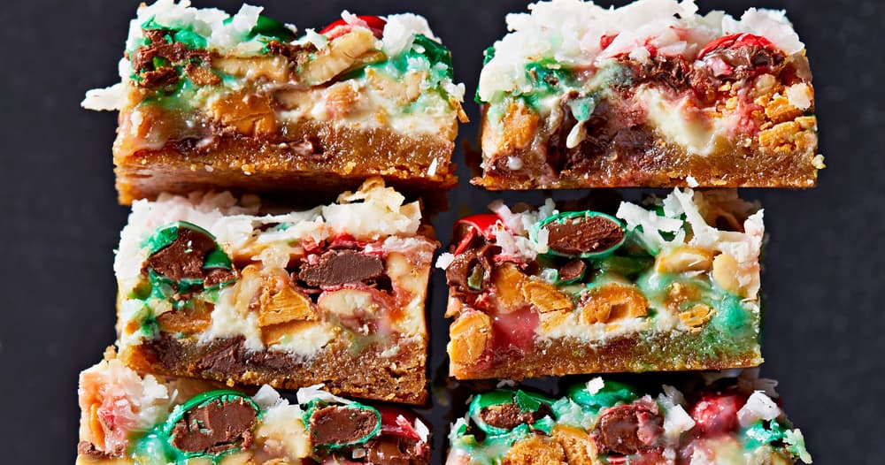 Red and Green Seven-Layer Bars | Punchfork