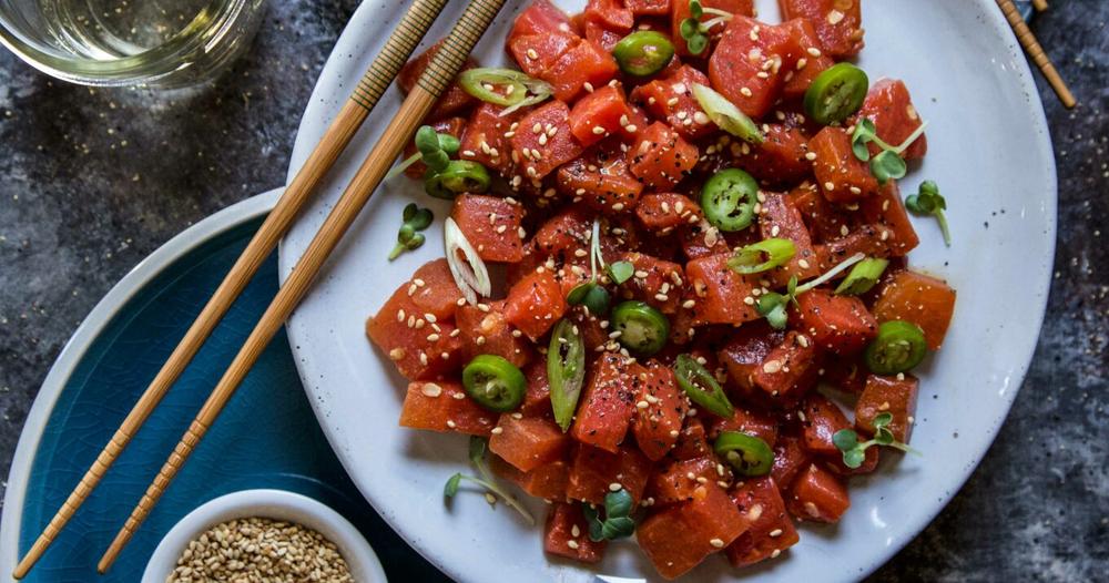 Jalapeno Watermelon Sesame Poke | Punchfork