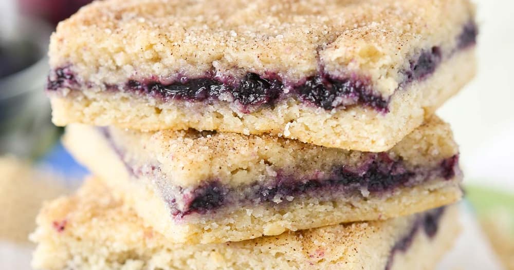Blueberry Jam Cake Bars | Punchfork