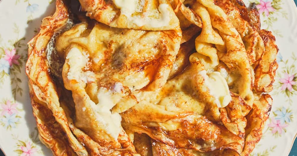 Crispy Crepes with Dark Maple Syrup | Punchfork