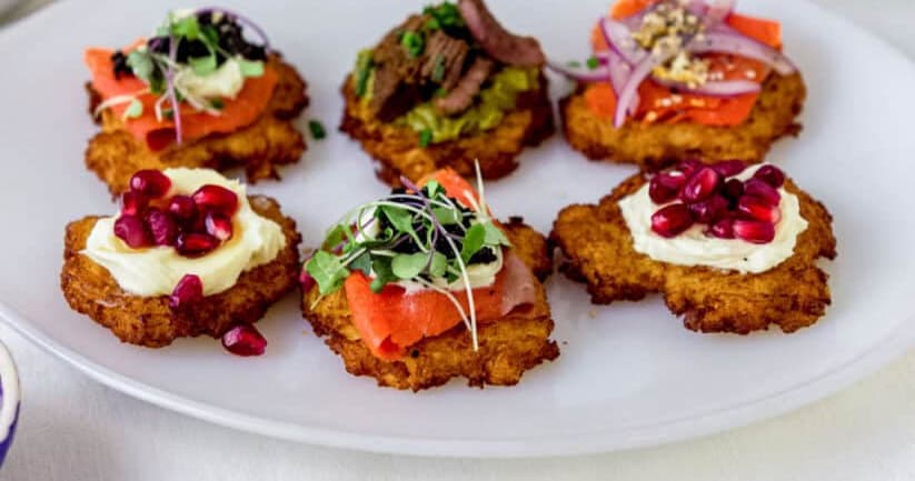 Latke Bar with Toppings | Punchfork