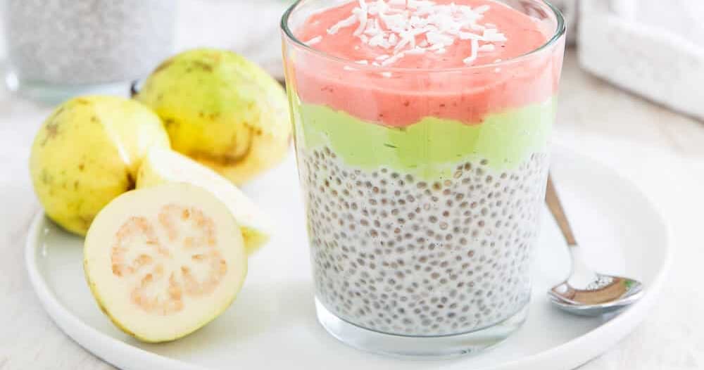 Layered Strawberry Guava Chia Pudding | Punchfork