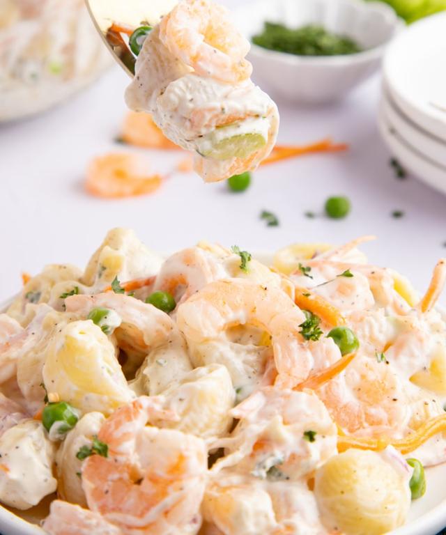 Mermaid Shrimp Pasta Salad | Punchfork