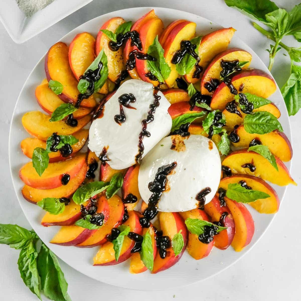 Easy Burrata Peach Salad | Punchfork