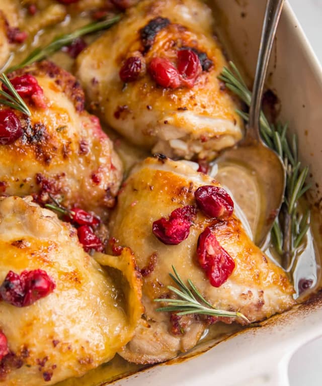 Baked Cranberry Rosemary Chicken (One-Pan) | Punchfork