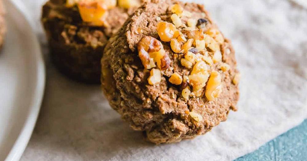 Banana Nut Almond Pulp Muffins | Punchfork