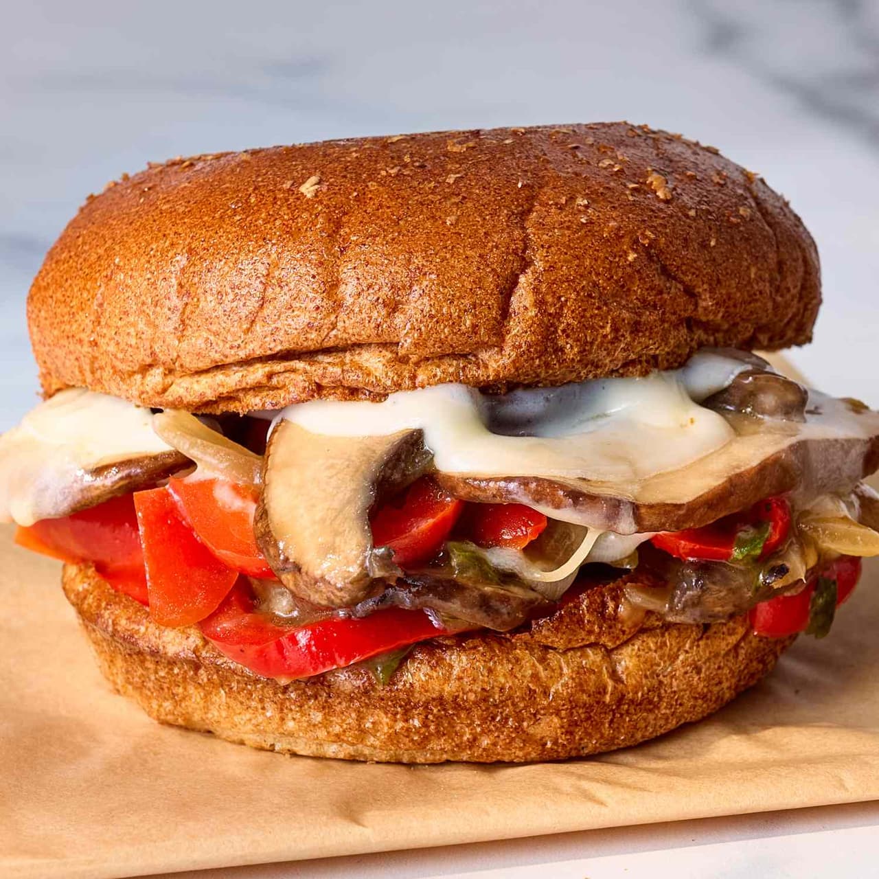 Portobello “Philly Cheesesteak” Sandwiches | Punchfork