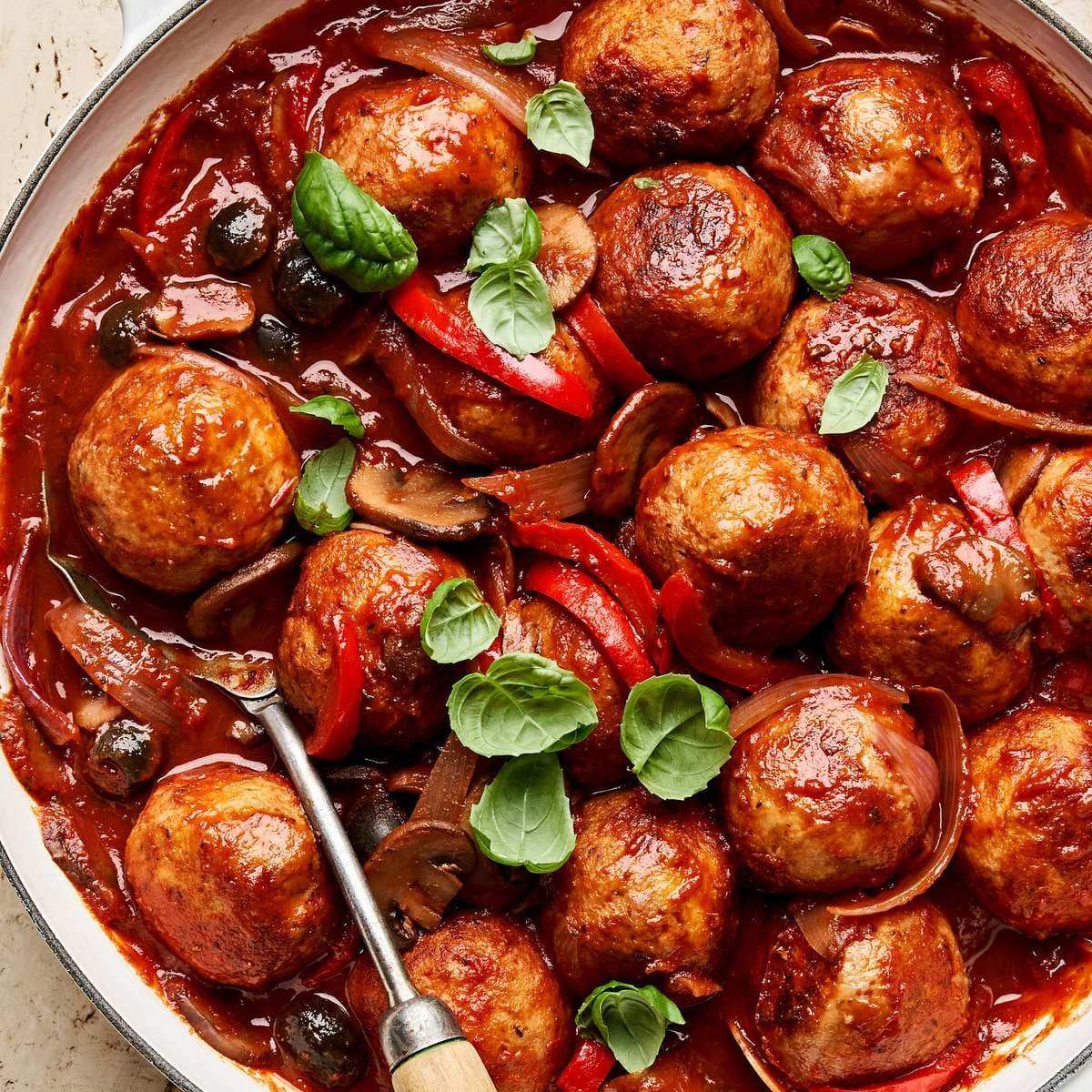 Chicken Cacciatore Meatballs | Punchfork