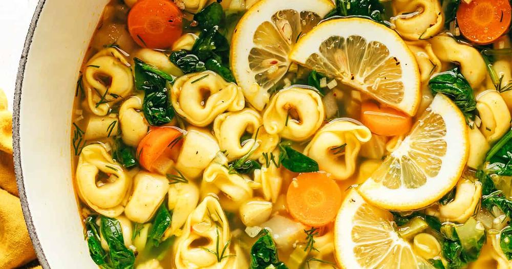 Lemony Tortellini Soup | Punchfork