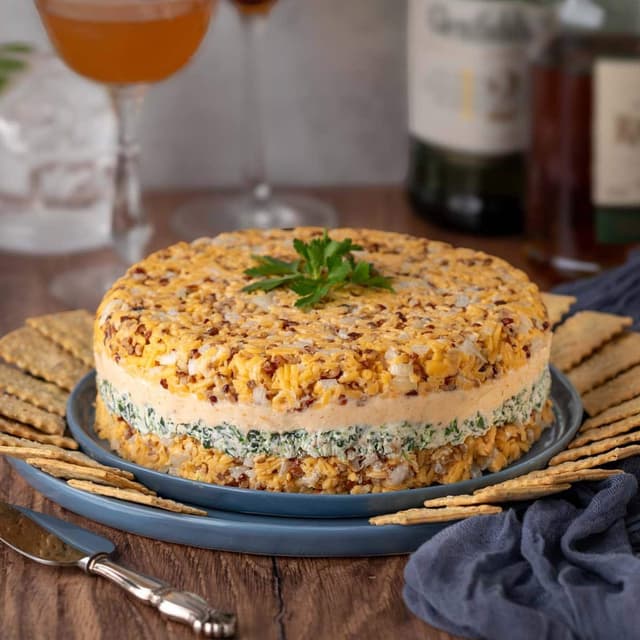 Layered Cheddar Cheese Appetizer (Cheese Torte) | Punchfork