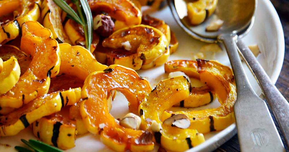 Roasted Delicata Squash with Brown Butter and Toasted Hazelnuts | Punchfork